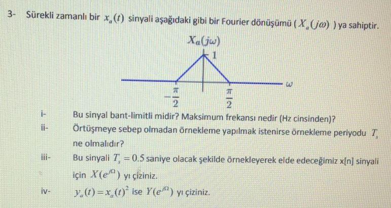 Solved A continuous time signal Xa(t) has a | Chegg.com