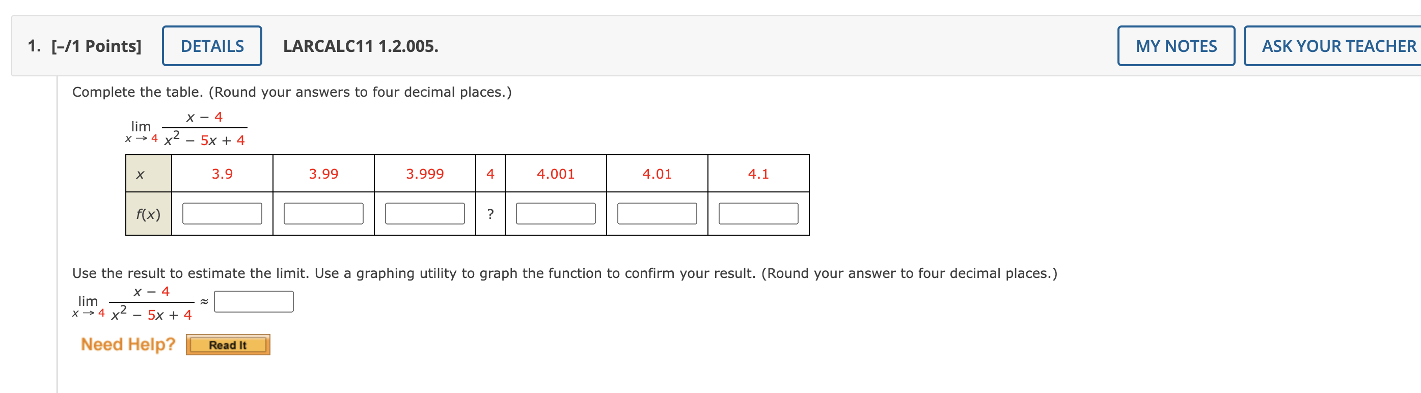 Solved Complete the table. (Round your answers to four | Chegg.com