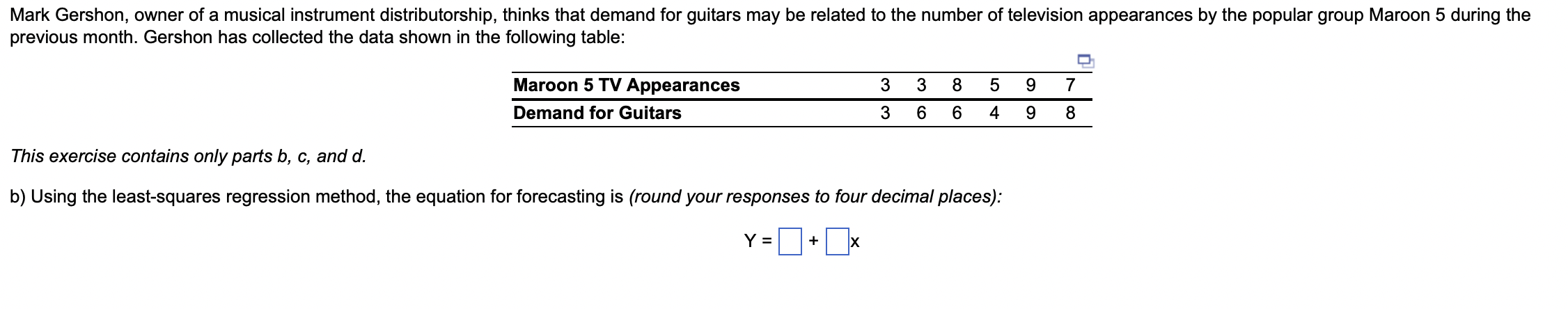 Solved This exercise contains only parts b,c, and d. b) | Chegg.com
