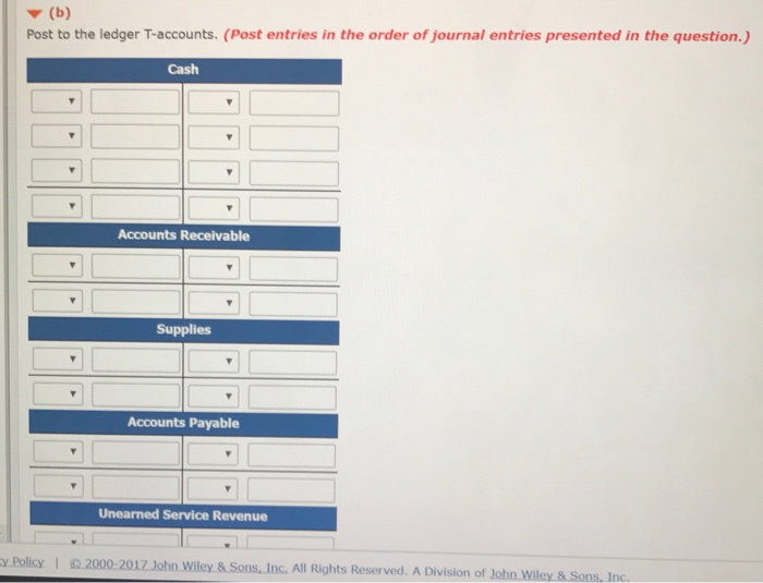 Solved Accounting Cycle Review Problem 0-3A (Part Level | Chegg.com