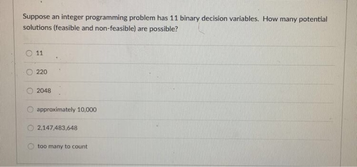 Solved Suppose A Minimization Integer Programming Problem