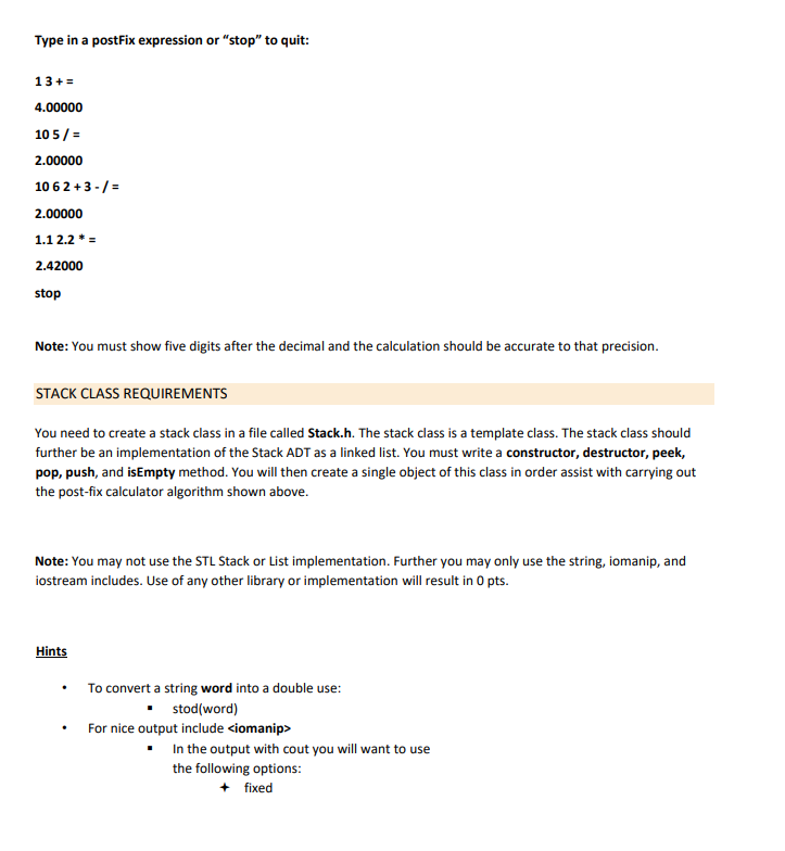 Solved showpoint + setprecision(SomeNumber) DELIVERABLES | Chegg.com