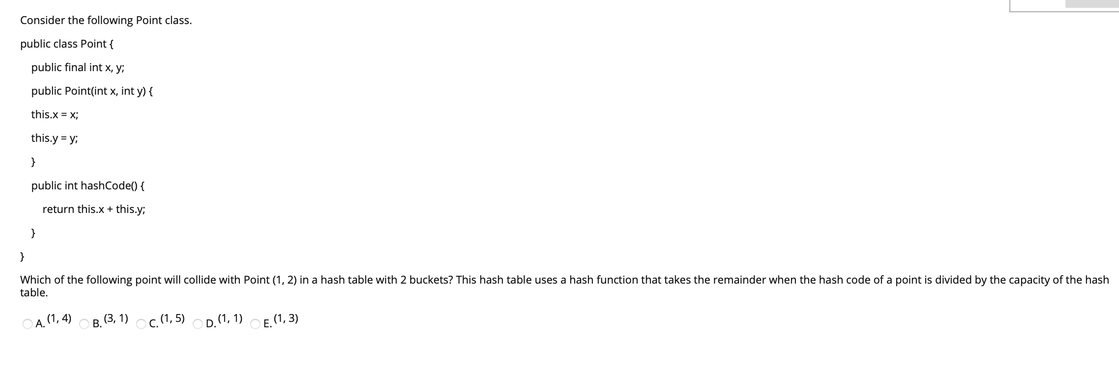 Solved Consider the following Point class. public class | Chegg.com