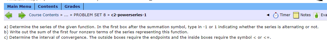 Solved Main Menu Contents Grades Course Contents >> ... >> | Chegg.com