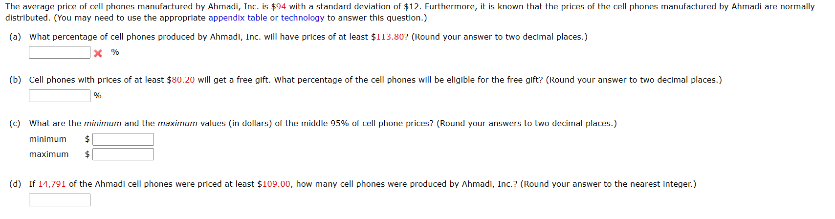 Solved distributed. (You may need to use the appropriate | Chegg.com