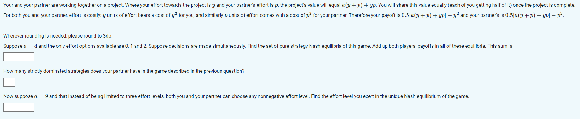 Solved Your and your partner are working together on a | Chegg.com