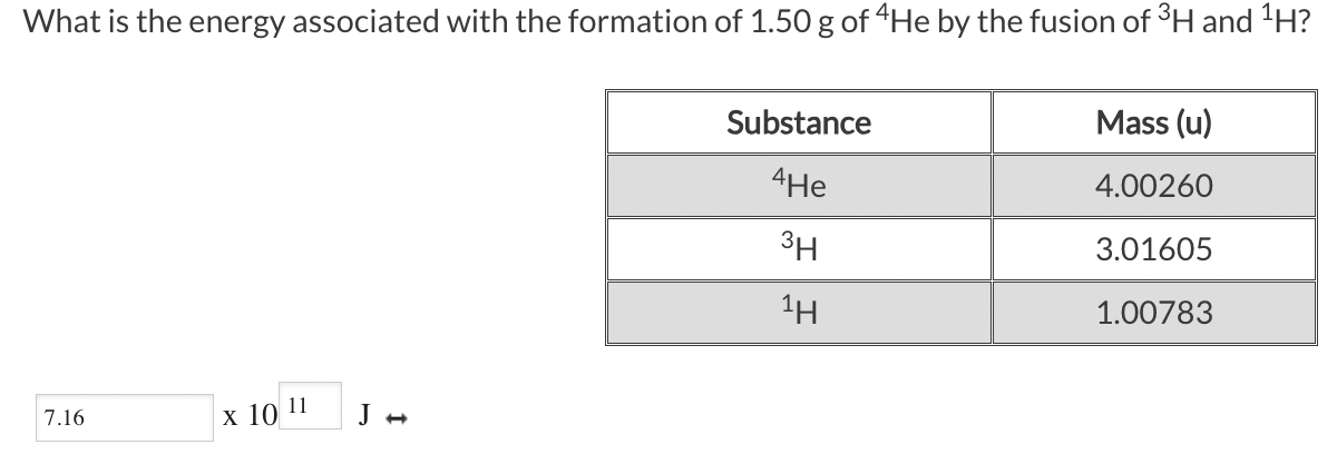 Solved What is the energy associated with the formation of | Chegg.com