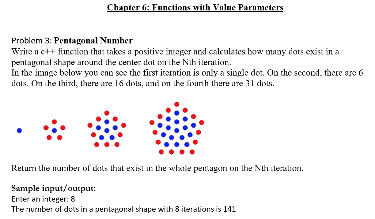 Solved Chapter 6: Functions with Value Parameters Problem 3: | Chegg.com