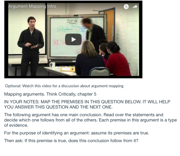 Solved rgument Mapping Intro Optional: Watch this video for | Chegg.com
