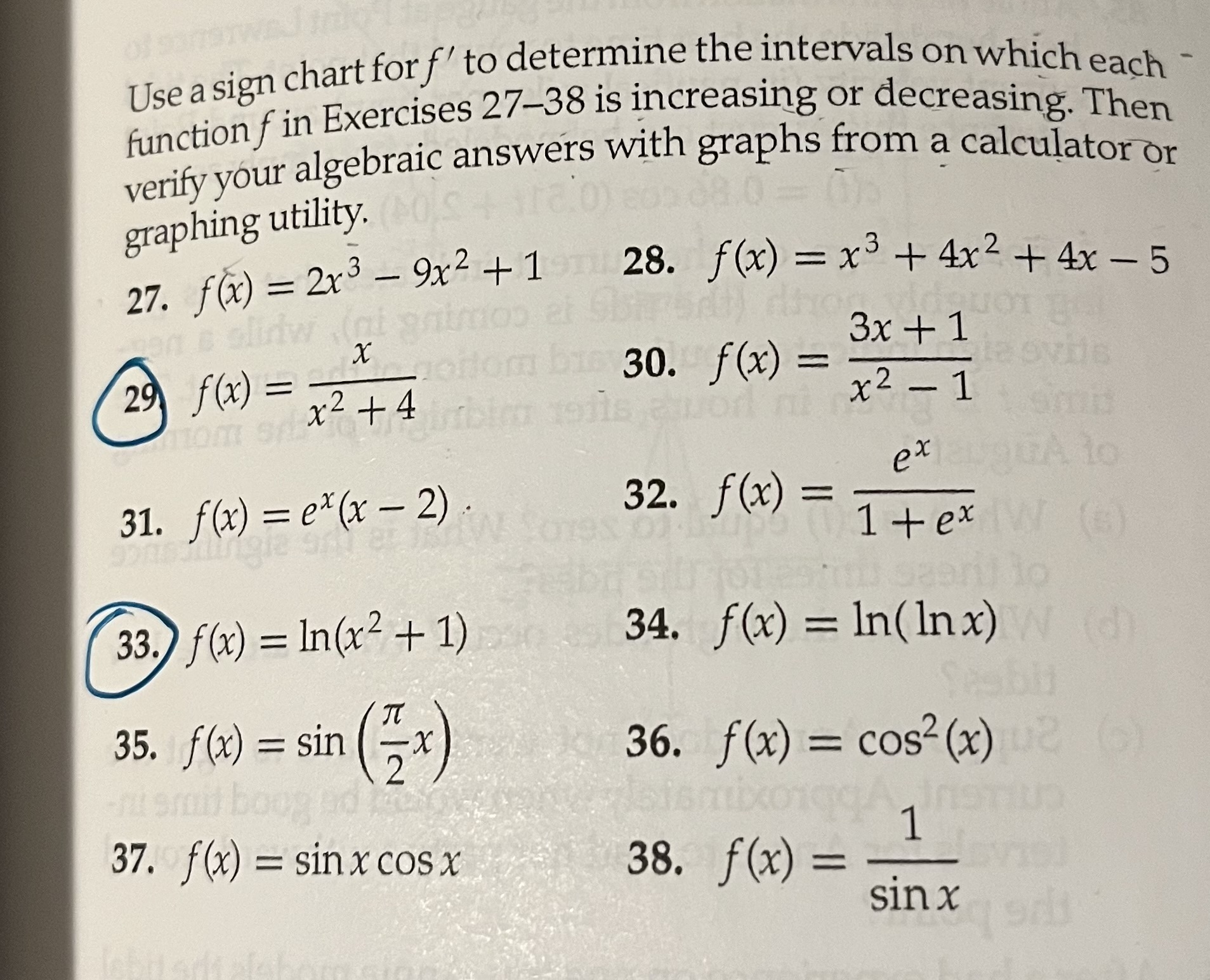 Solved Use a sign chart for f′ to determine the intervals on | Chegg.com