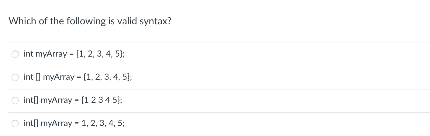 Solved Which best describes what is output? Assume myArray | Chegg.com