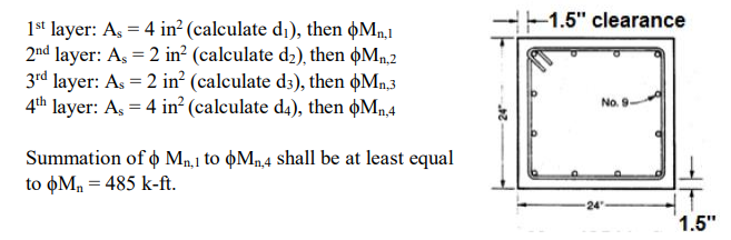 Solved Calculate the moment capacity of the column, using | Chegg.com