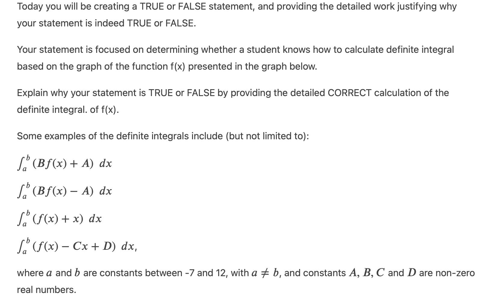 Solved I need help creating a TRUE or FALSE statement based | Chegg.com