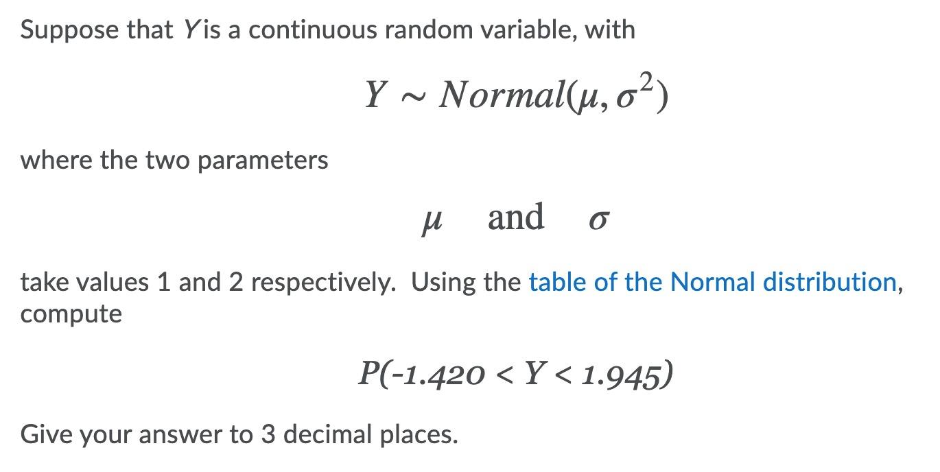 Solved Suppose that Yis a continuous random variable, with Y | Chegg.com