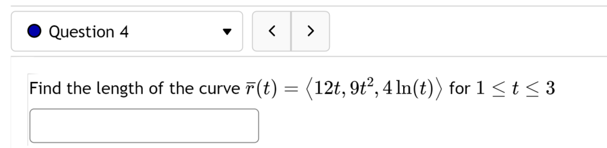 Solved Find the length of the curve rˉ(t)= 12t,9t2,4ln(t) | Chegg.com