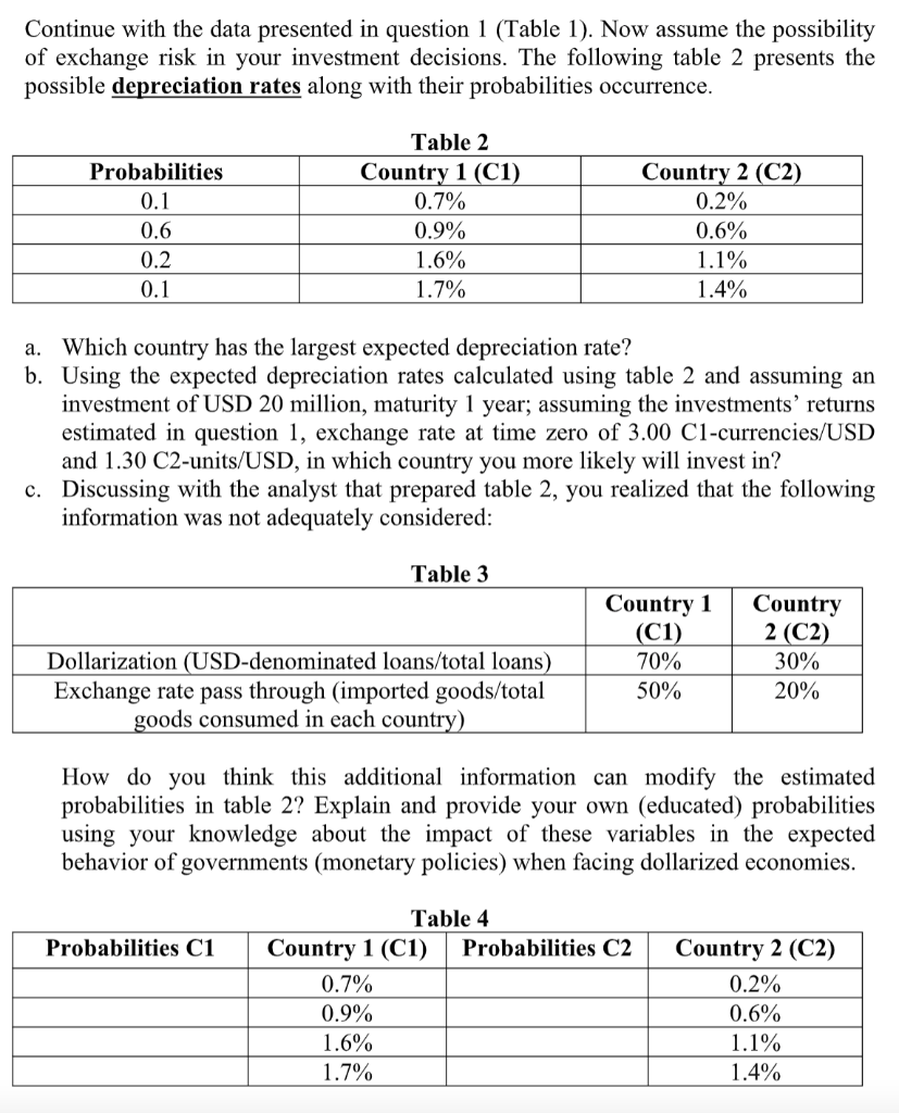 Solved Table 1 \begin{tabular}{|c|c|c|} \hline Probabilities | Chegg.com