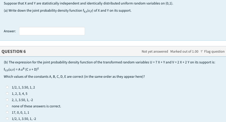 Solved Suppose that X and Y are statistically independent | Chegg.com