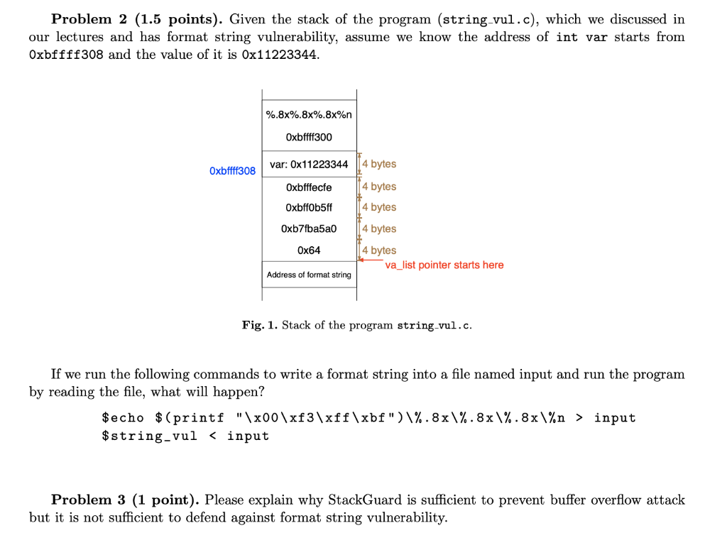 Problem 2 (1.5 points). Given the stack of the | Chegg.com