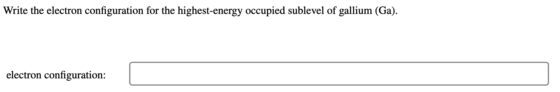 Solved Write the electron configuration for the | Chegg.com