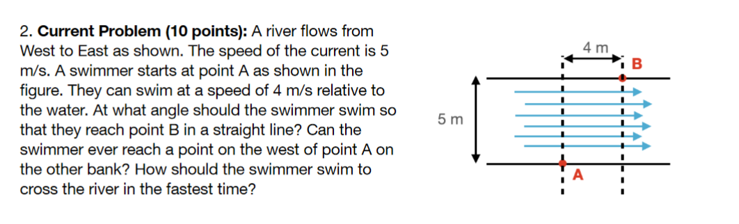Solved 2. Current Problem (10 points): A river flows from | Chegg.com