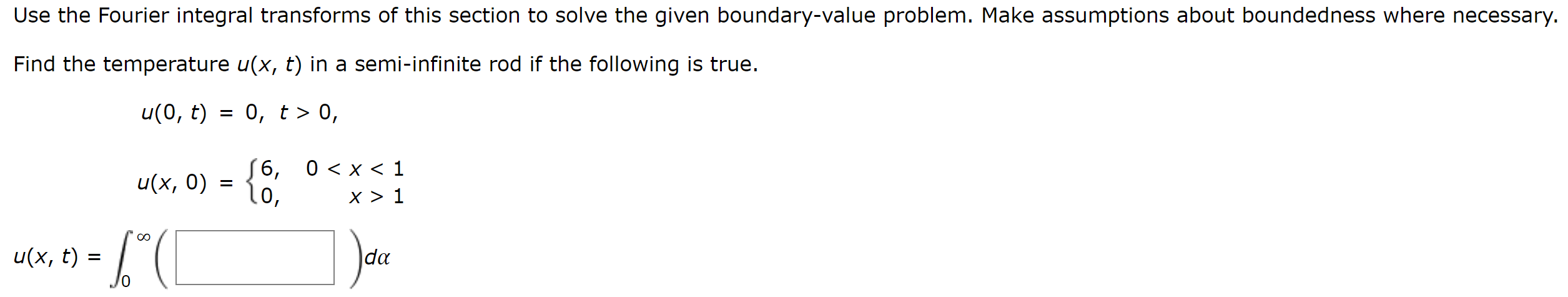 Use the Fourier integral transforms of this section | Chegg.com