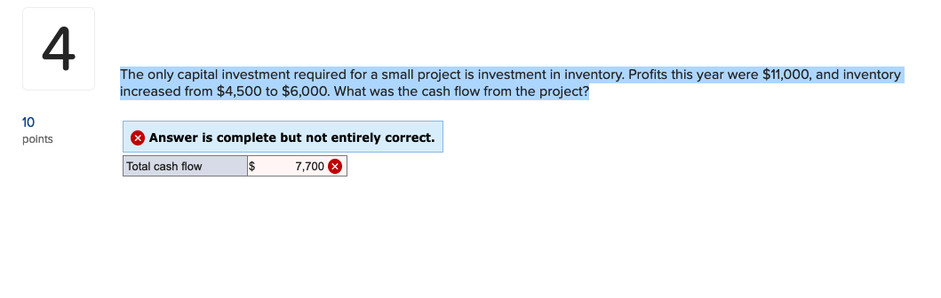 Solved The only capital investment required for a small | Chegg.com