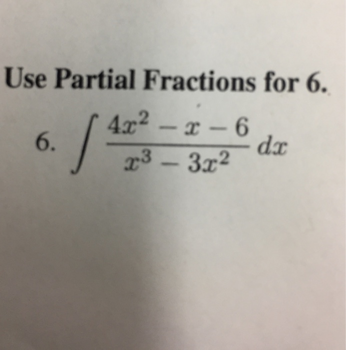 Solved Use Partial Fractions for 6. 42- 6 6. | Chegg.com