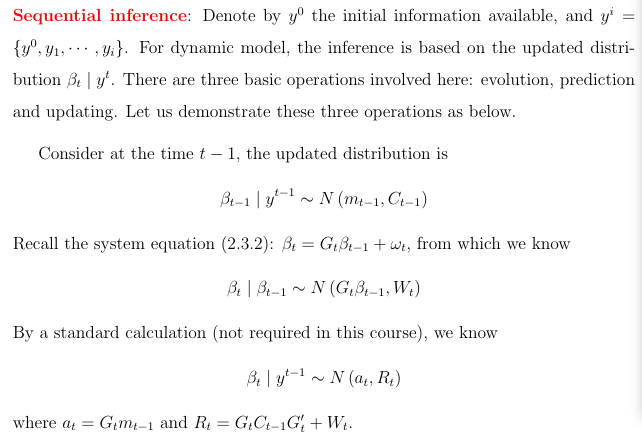 Solved Dynamic linear models are defined by ﻿a pair of | Chegg.com