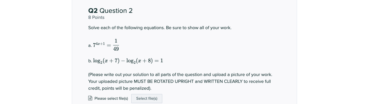 Solved Q2 Question 2 8 Points Solve each of the following | Chegg.com