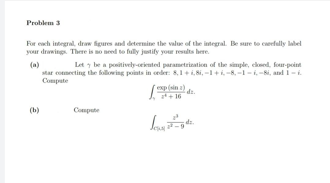 Solved Problem 3 For each integral, draw figures and | Chegg.com