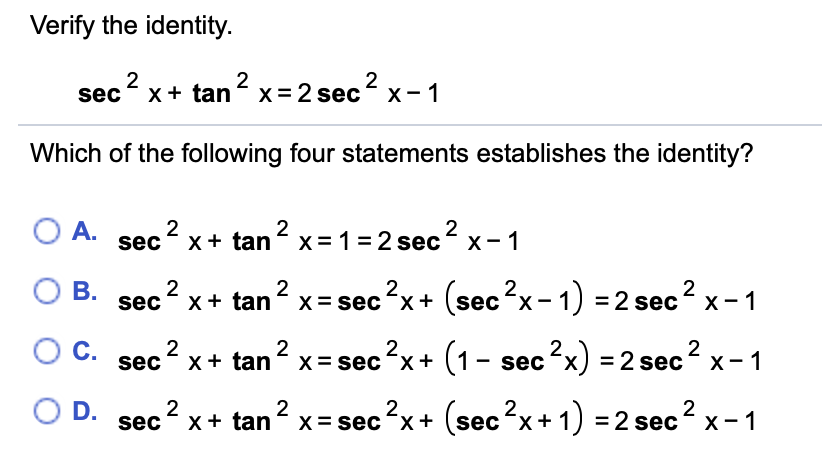 Solved Verify the identity. csc x• cos x= cotx To verify the | Chegg.com