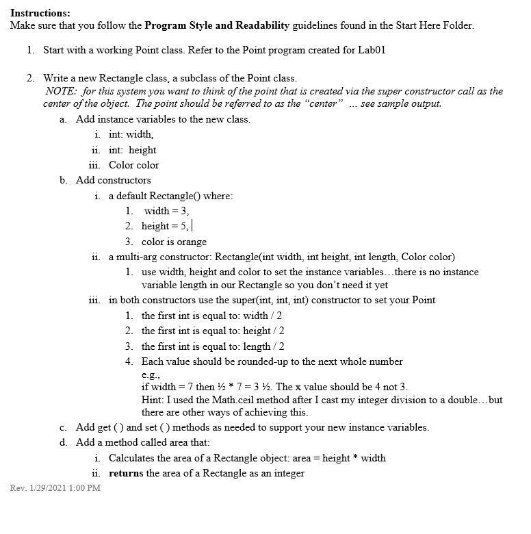 Solved THIS CODE BELOW IS THE WORKING POINT CLASS THAT | Chegg.com