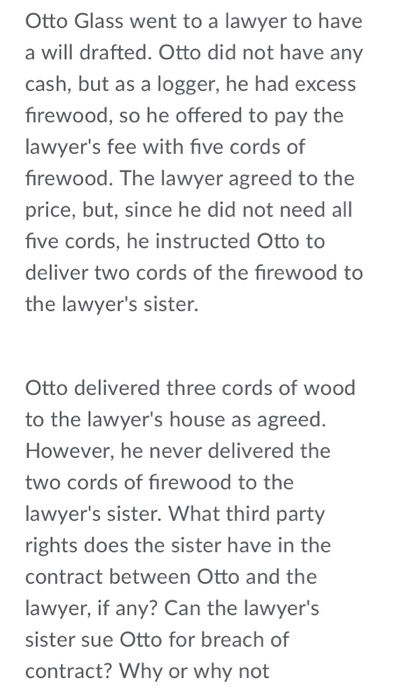 Solved Otto Glass went to a lawyer to have a will drafted. | Chegg.com