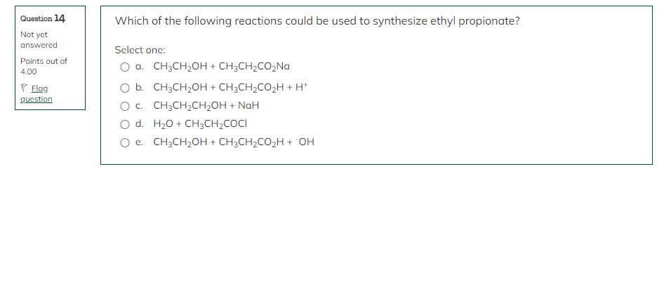 Solved Which of the following reactions could be used to | Chegg.com