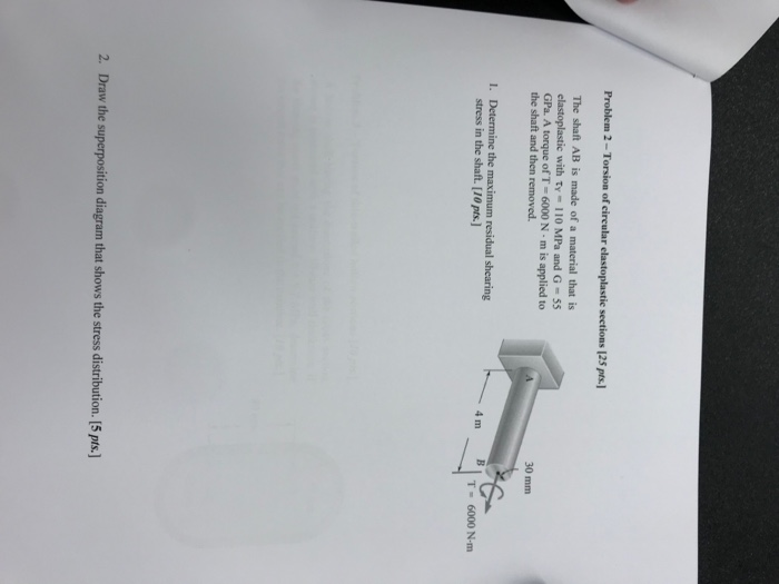 Solved Problem 2 -Torsion of circular elastoplastie sections | Chegg.com Solved Problem 2 -Torsion of circular elastoplastie sections | Chegg.com