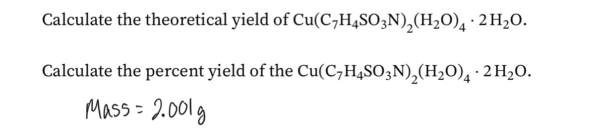 Solved Calculate the theoretical yield of | Chegg.com