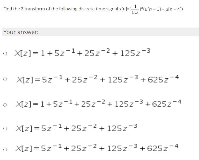 Solved Find the Z transform of the following discrete-time | Chegg.com