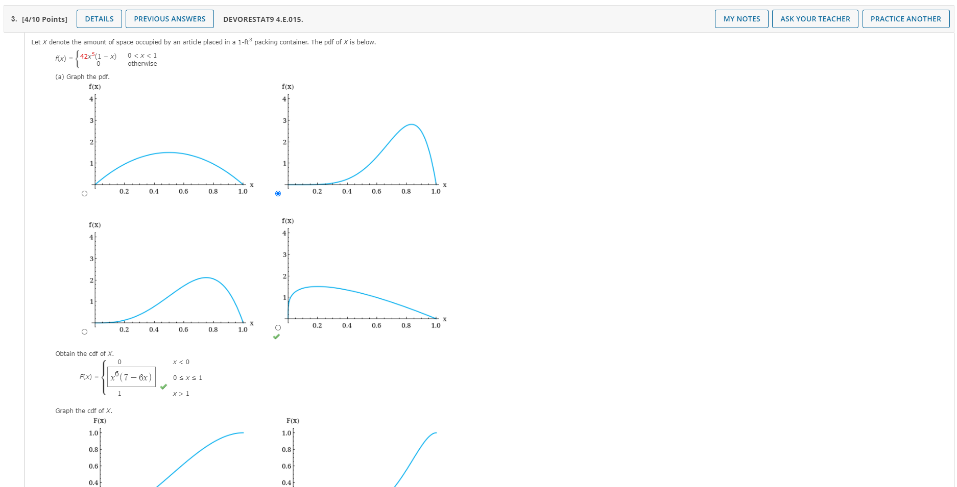 Solved 3. [4/10 Points] DETAILS PREVIOUS ANSWERS DEVORESTAT9 | Chegg.com