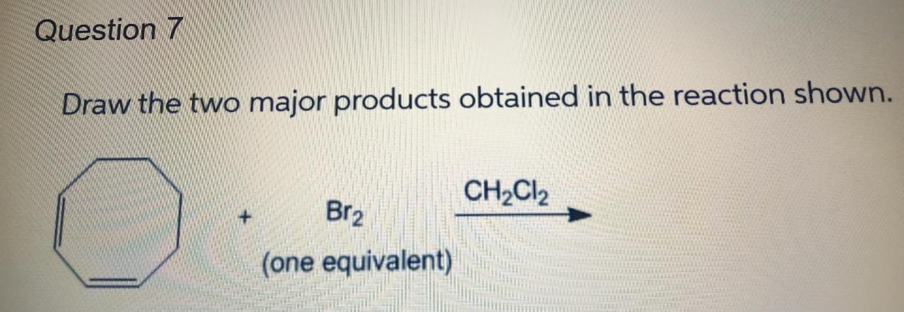 Solved Draw the two major products obtained in the reaction | Chegg.com