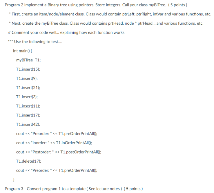 Solved Please help with implementing with pointers and | Chegg.com