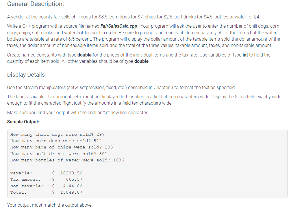 Solved C++ problem that covers basic concepts of Expressions | Chegg.com