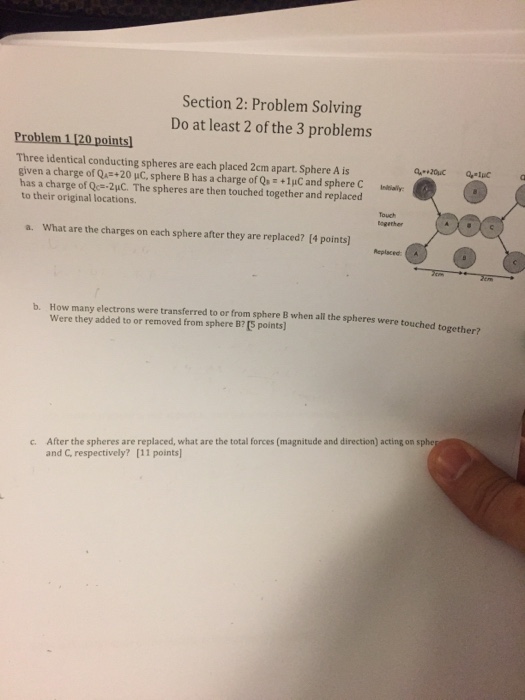 Solved Section 2: Problem Solving Do at least 2 of the 3 | Chegg.com