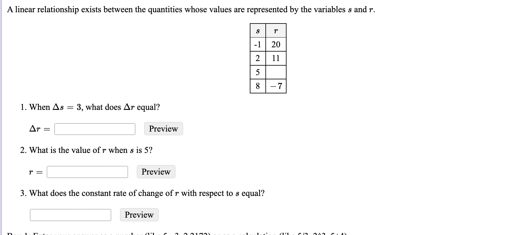 Solved A linear relationship exists between the quantities | Chegg.com
