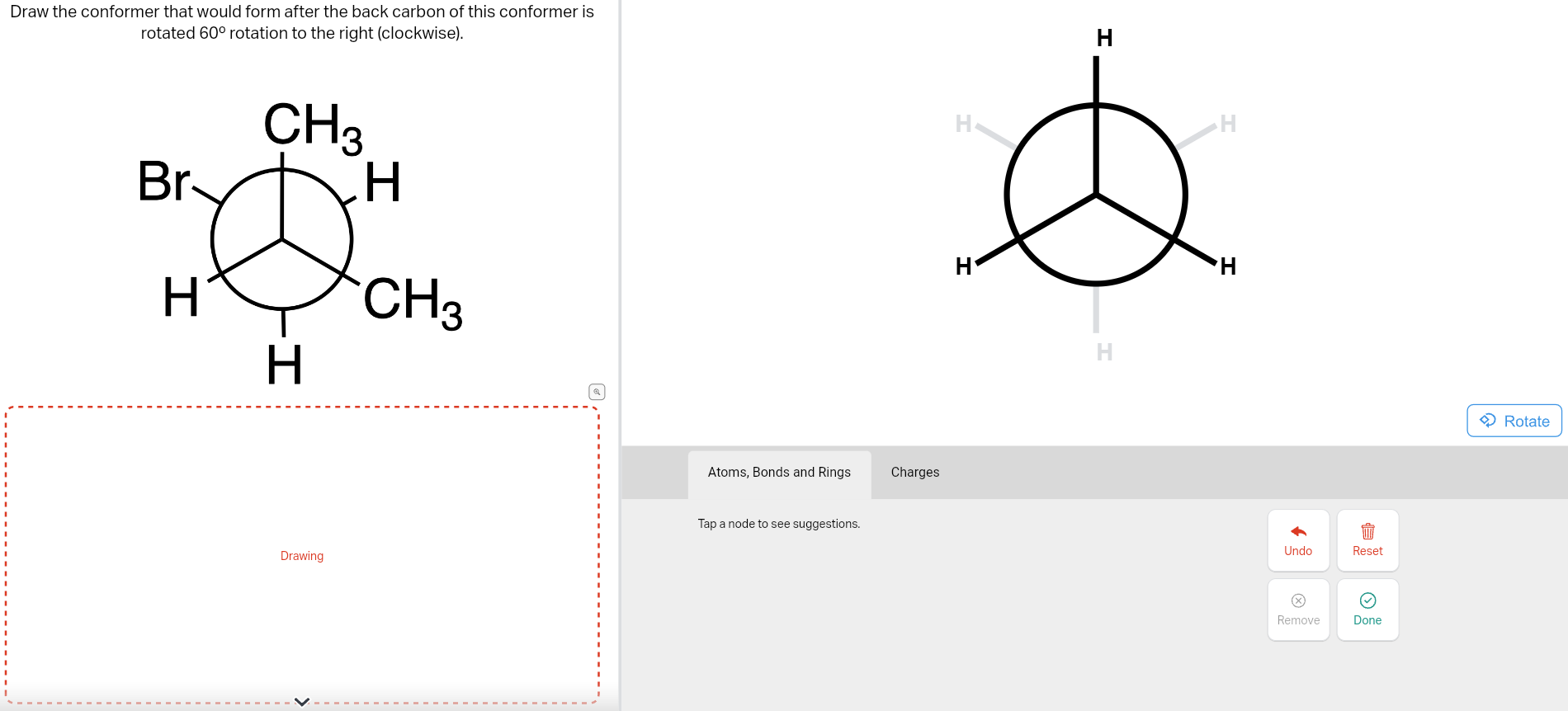 Solved Draw the conformer that would form after the back | Chegg.com