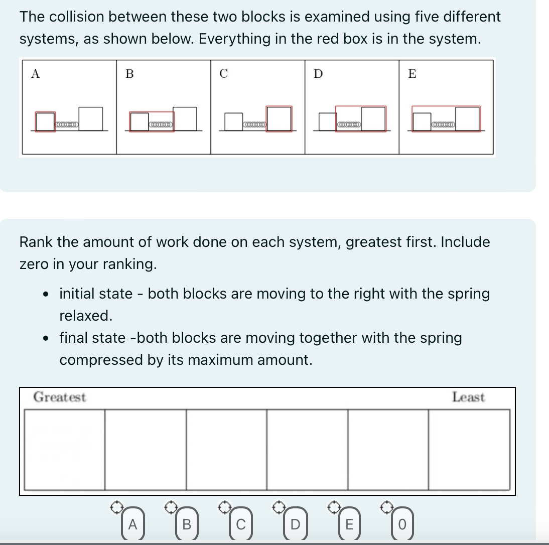 Solved The collision between these two blocks is examined | Chegg.com