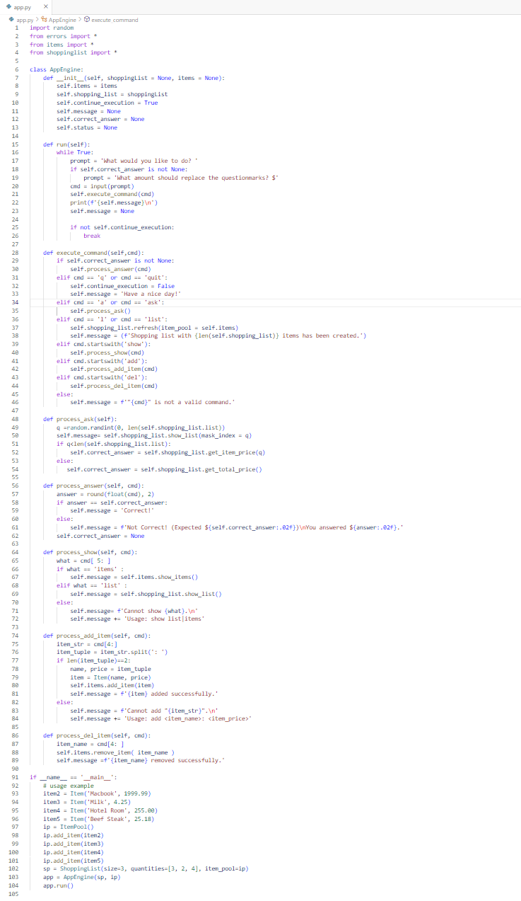 Solved ScenarioShopping List AppShopping List Application | Chegg.com
