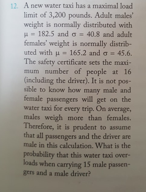 Solved A new water taxi has a maximal load limit of 3,200 | Chegg.com