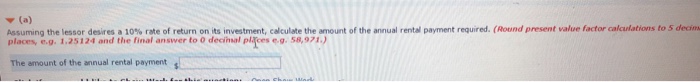Solved Exercise 21-10 (Part Level Submission) Morgan Leasing | Chegg.com