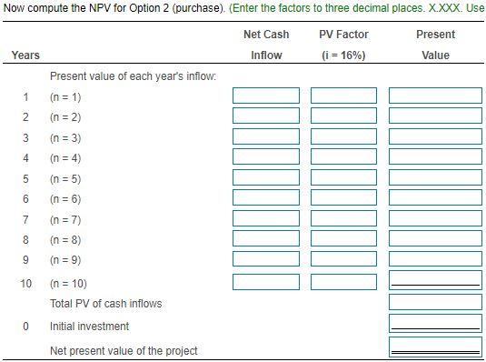 Solved The company is considering two options. Option 1 is | Chegg.com