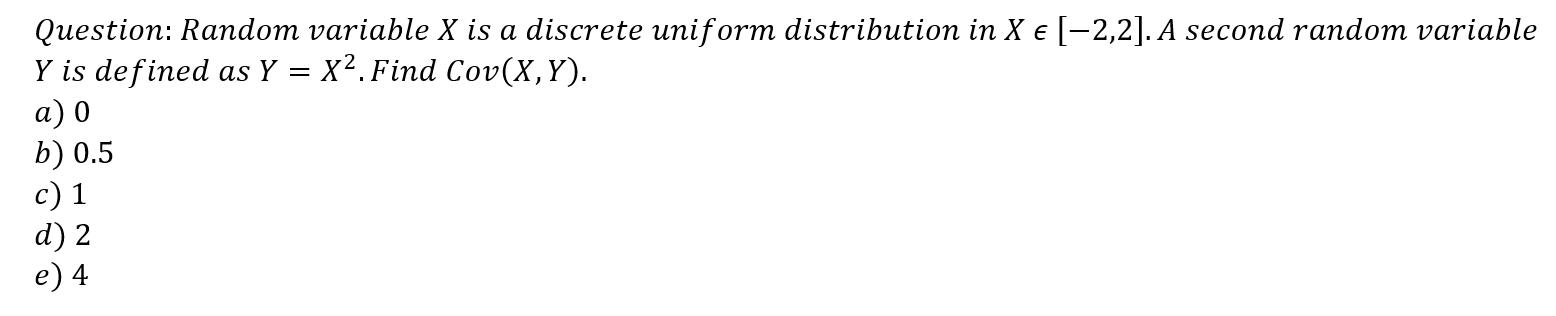 Solved Question: Random variable X is a discrete uniform | Chegg.com